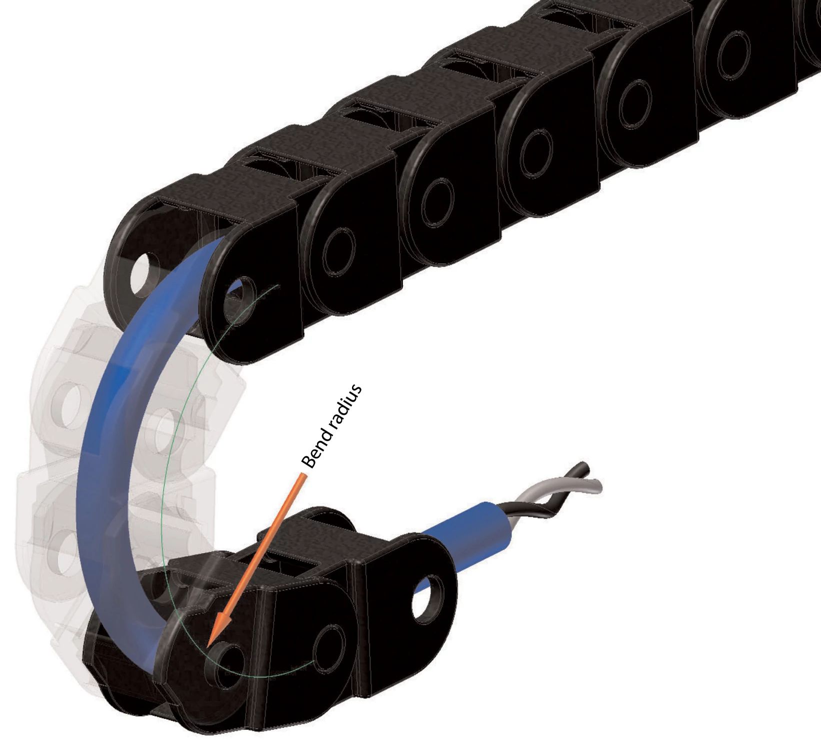 Why is the minimum bending radius of a cable important?